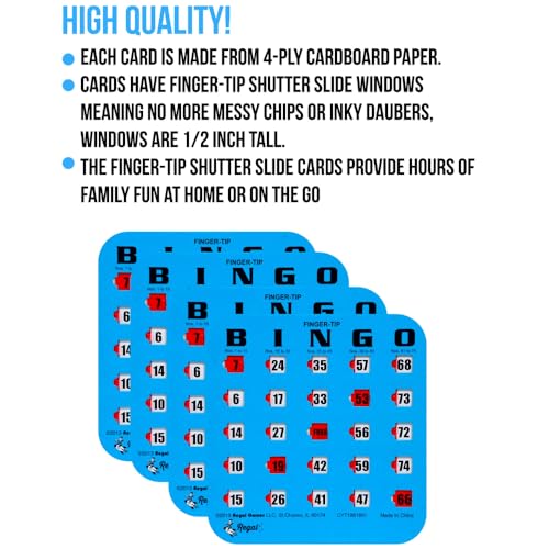 Regal Bingo Bulk Bingo Cards with Sliding Windows – Regal-games